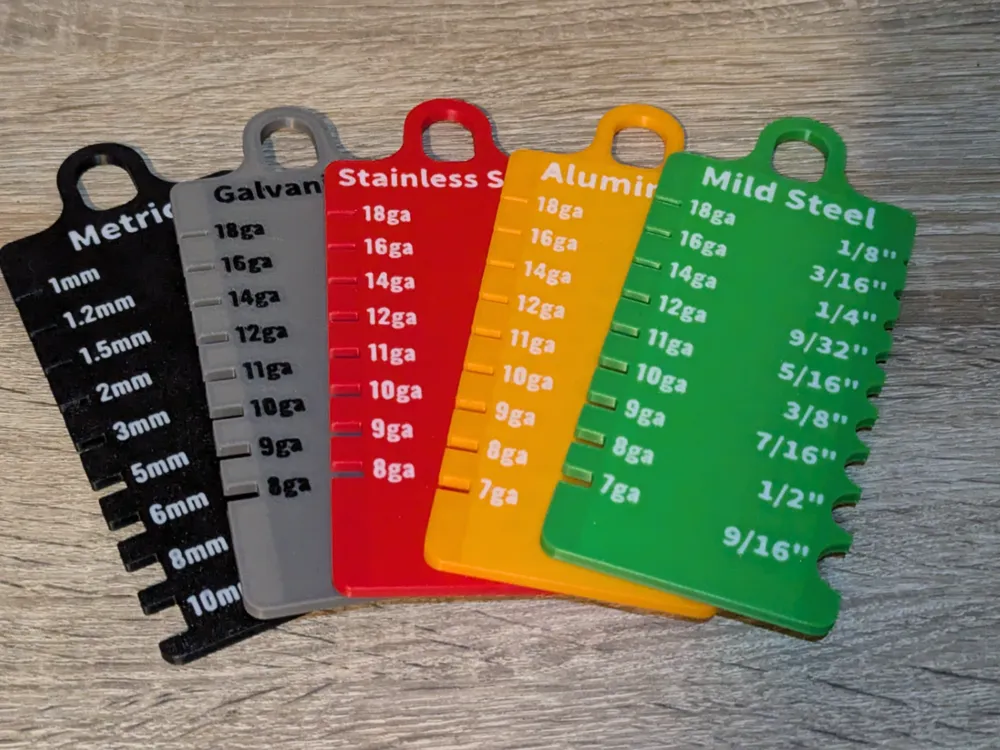 Multi-material sheet metal thickness gauge by StampyDriver MakerWorld ...