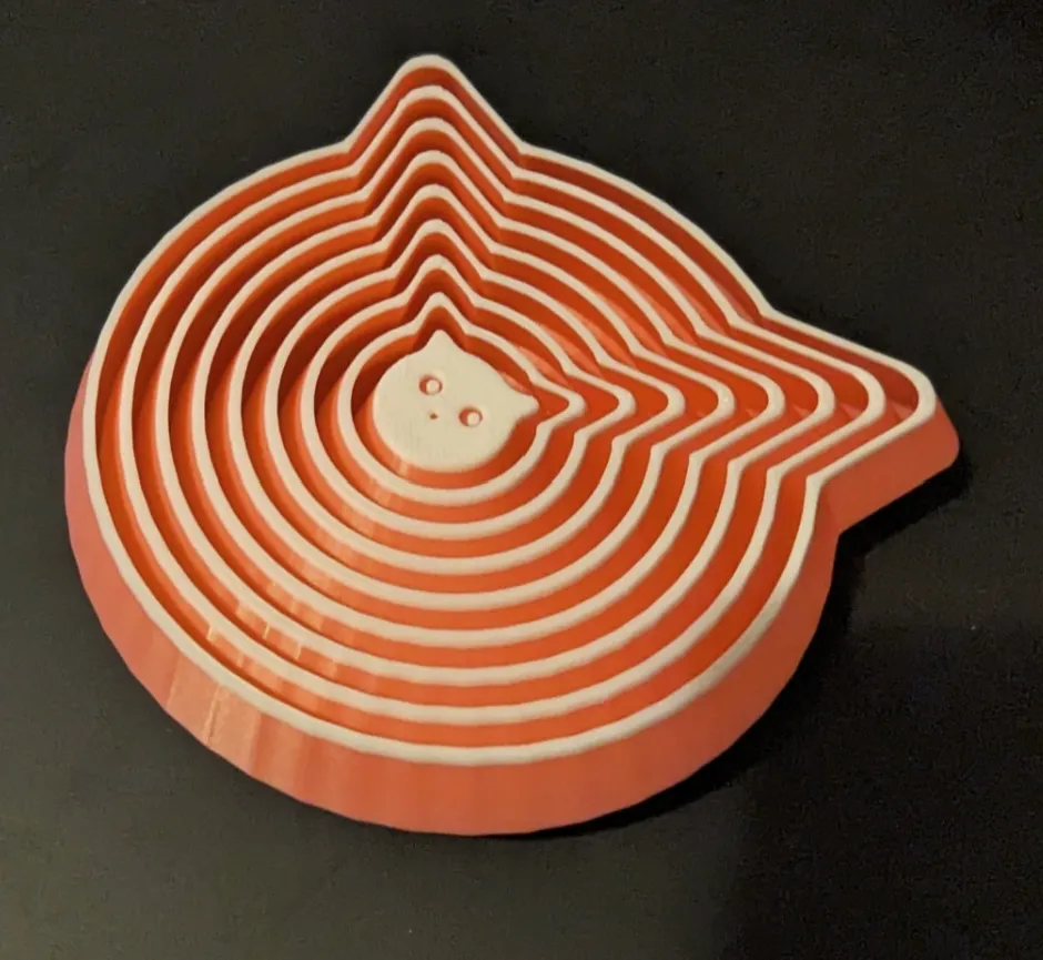 Cat pattern ring toy - Free 3D Print Model - MakerWorld
