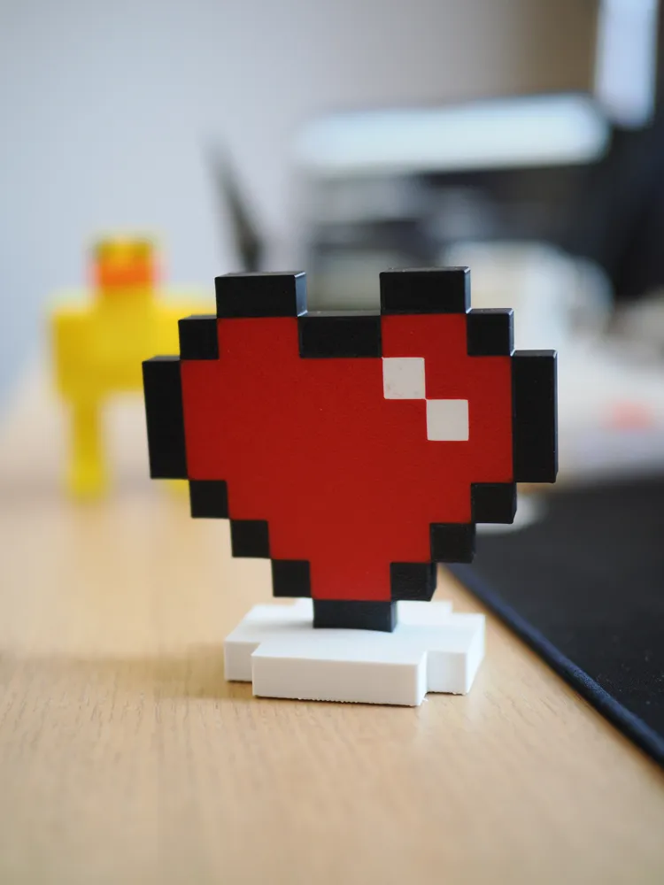 Minecraft Heart Stand - Free 3D Print Model - MakerWorld