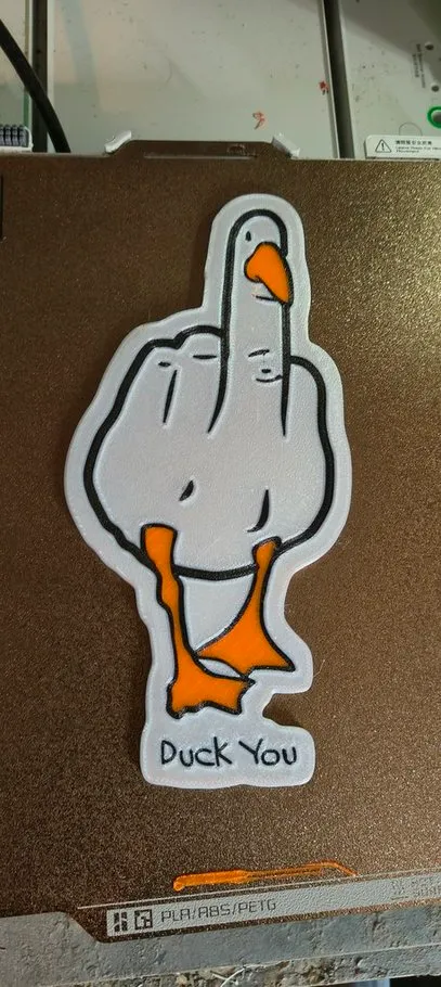 Duck You Wallart by 3DPrintsForYou MakerWorld: Download Free 3D Models