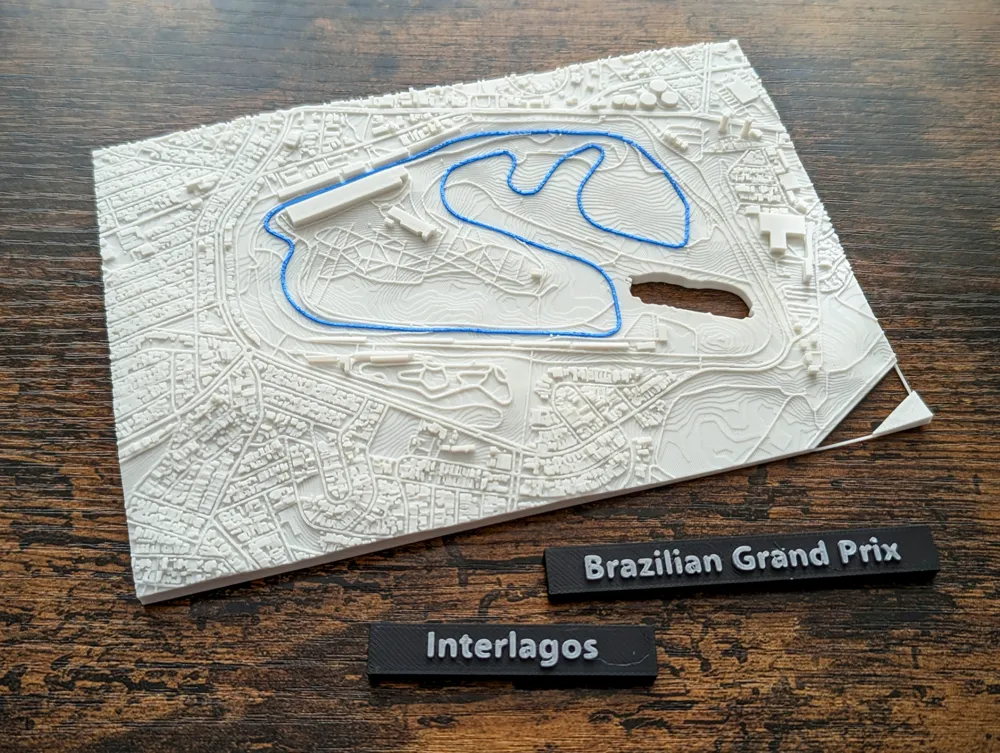 Interlagos 3D Miniature (Brazilian Grand Prix) by jarvizar - MakerWorld