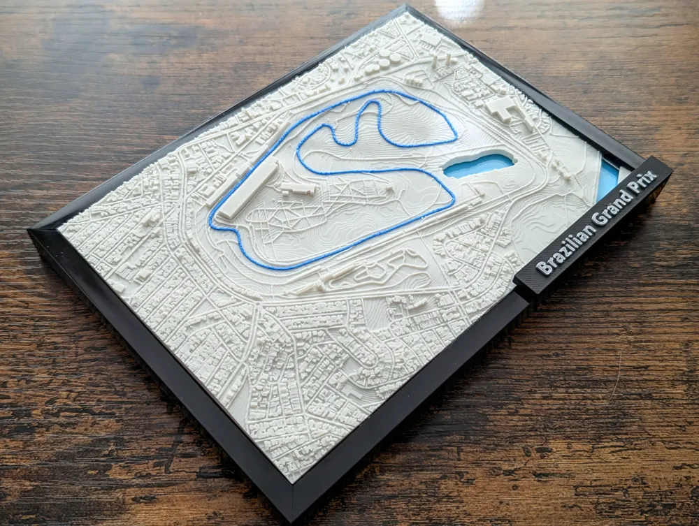 Interlagos 3D Miniature (Brazilian Grand Prix) - Free 3D Print Model ...
