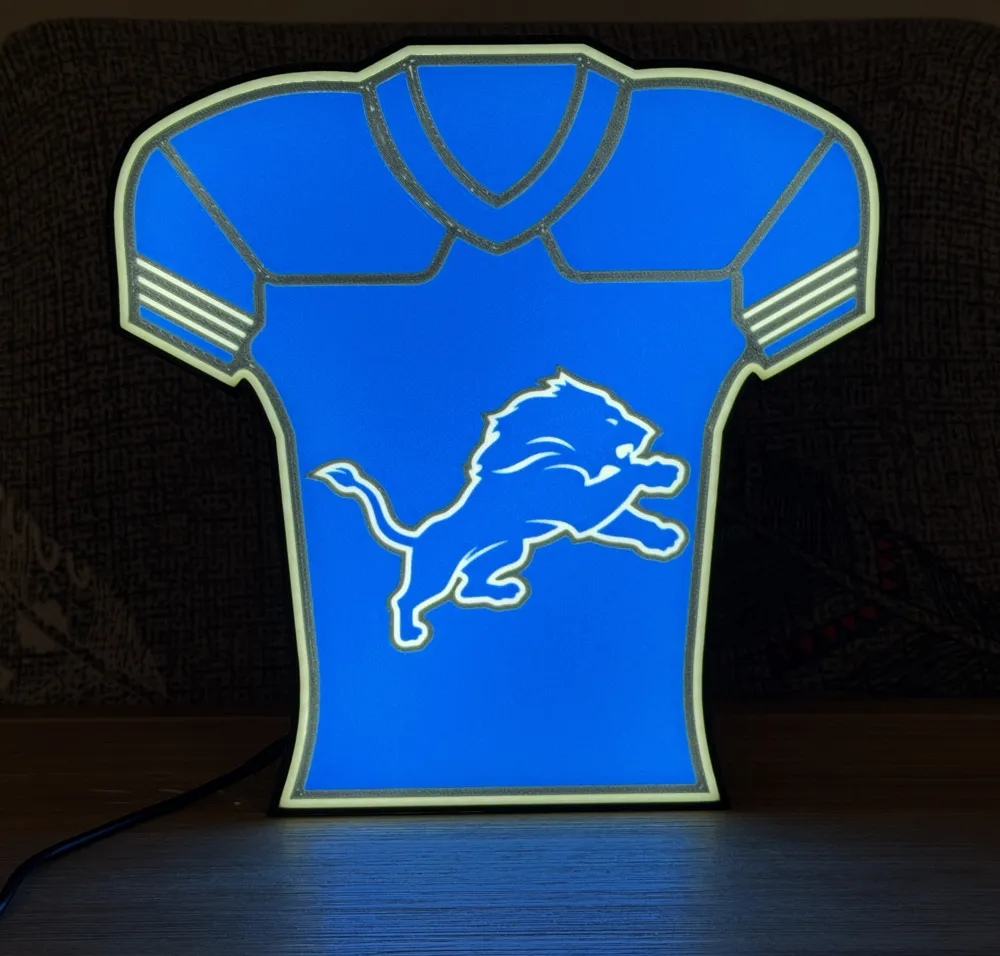 NFL Jersey Lightbox - Detroit Lions by Jandaa MakerWorld: Download Free ...