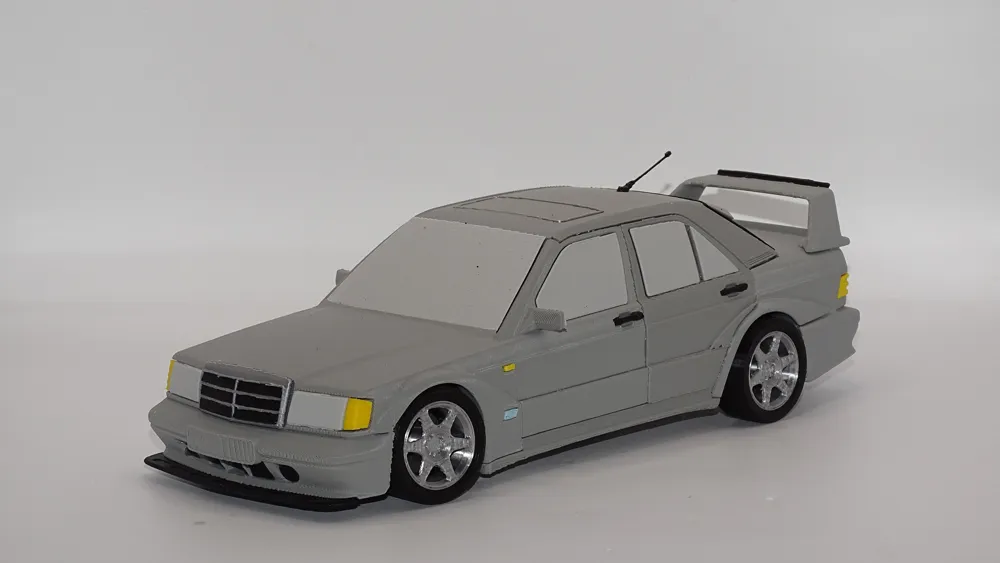 Mercedes-Benz 190E Evo 2 w/ Steering 1:19 Scale by Mr.Rod MakerWorld ...