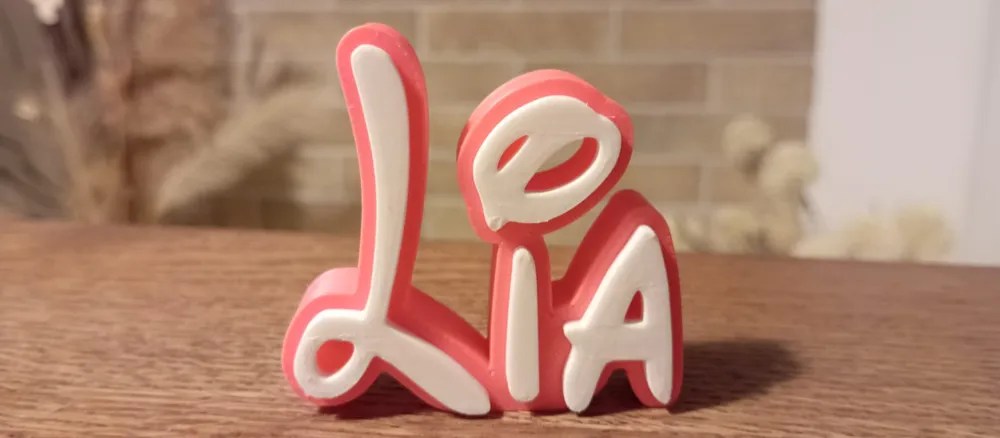 Lia Disney Name Sign Decorate Room child Birth - Free 3D Print Model ...