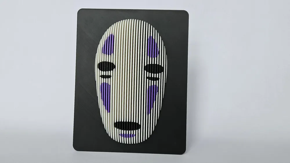 Kaonashi No face layered sculpture wall art by 3DMakeryDE - MakerWorld