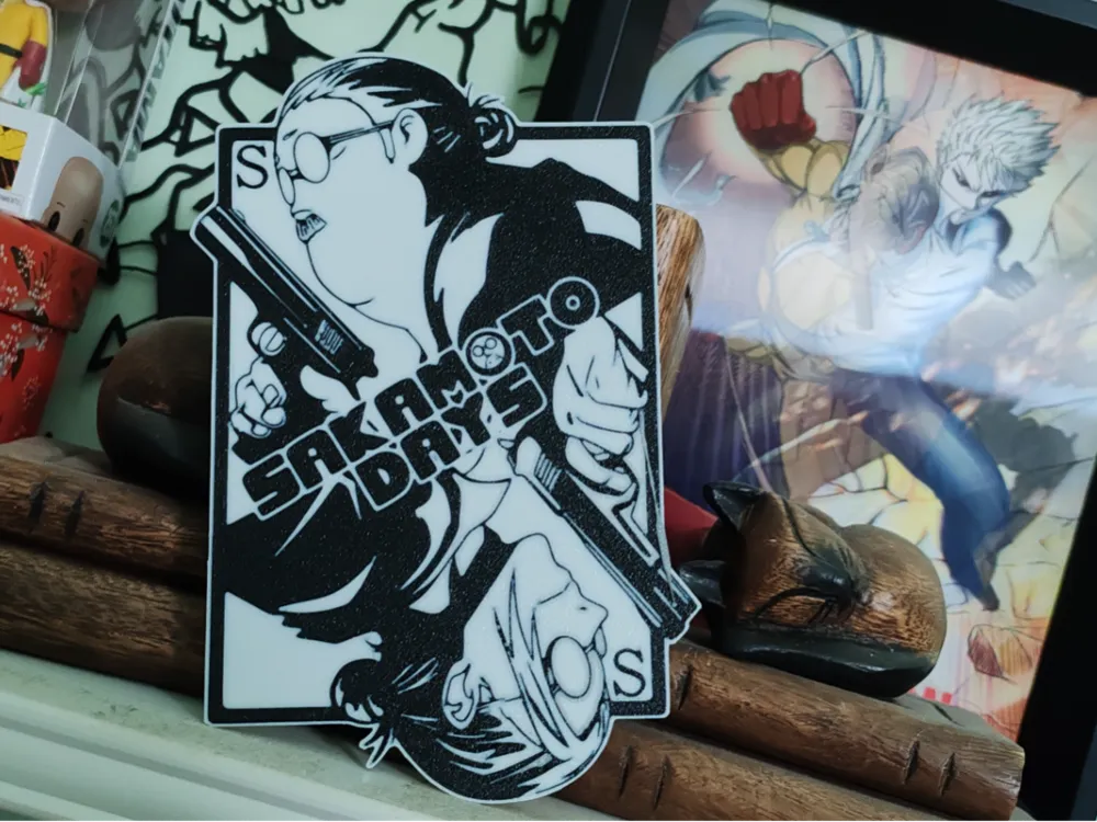 Sakamoto Taro - Dual life 2d wall art by TheWallArtGuy - MakerWorld