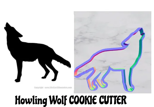 Howling Wolf Cookie Cutter by goldiesvinyl - MakerWorld