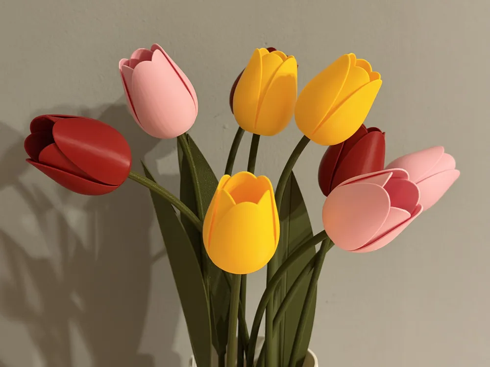 Tulip Bouquet - Modular - Free 3D Print Model - MakerWorld