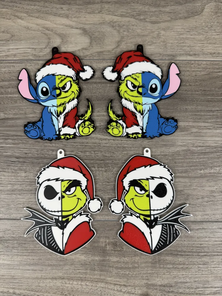 Jack Skellington & Grinch Mashup Santa Ornament by Canadian Gamer ...