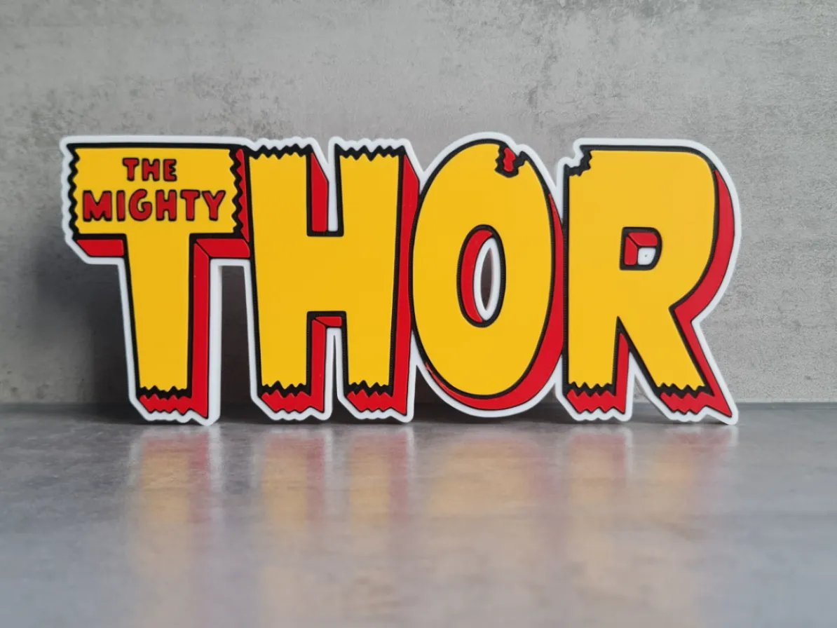 Thor Comic Logo / Sign - Free 3D Print Model - MakerWorld
