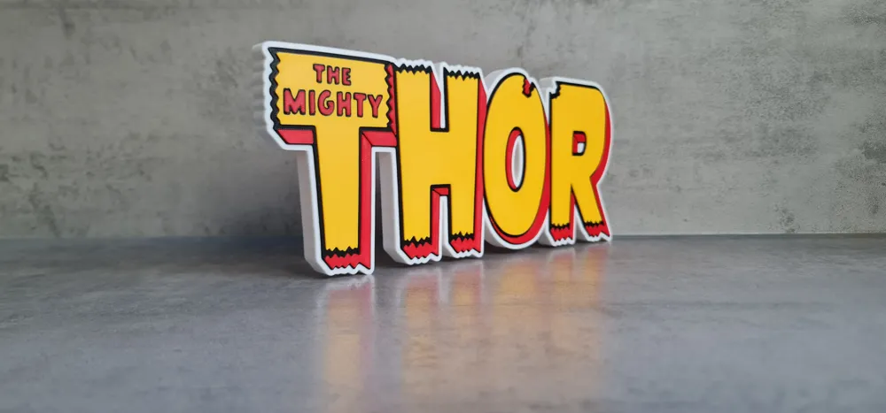 Thor Comic Logo / Sign - Free 3D Print Model - MakerWorld