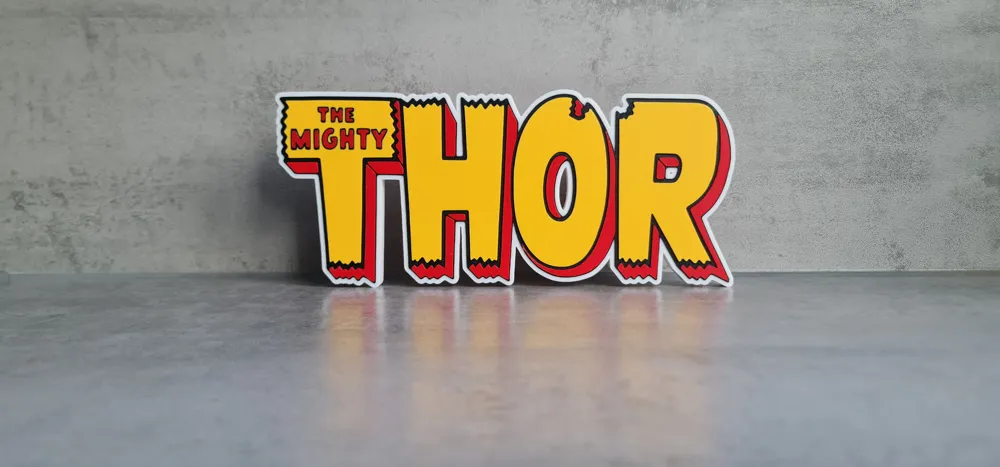 Thor Comic Logo / Sign - Free 3D Print Model - MakerWorld