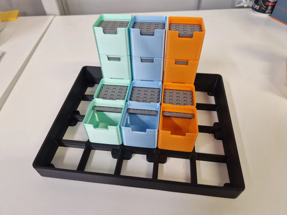 Stackable Roller Door Gridfinity Bin (Parametric) by Martin MakerWorld ...