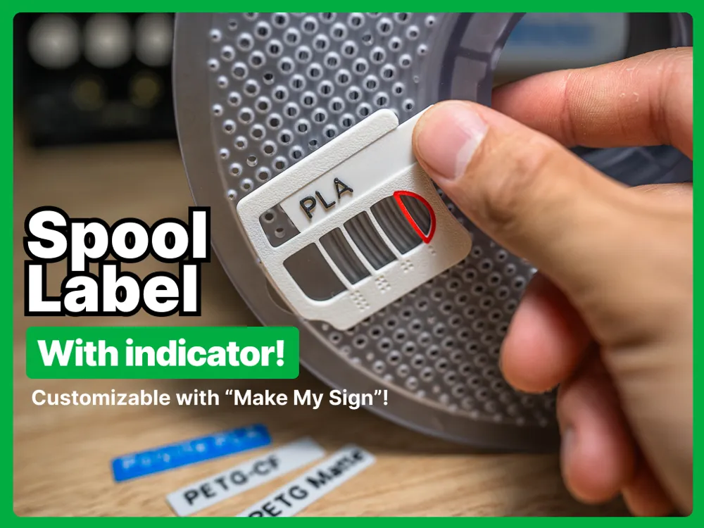 Bambu Lab Spool Label - with indicator by TrendtB - MakerWorld