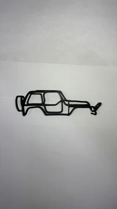Jeep TJ Wall Art - Side - Free 3D Print Model - MakerWorld