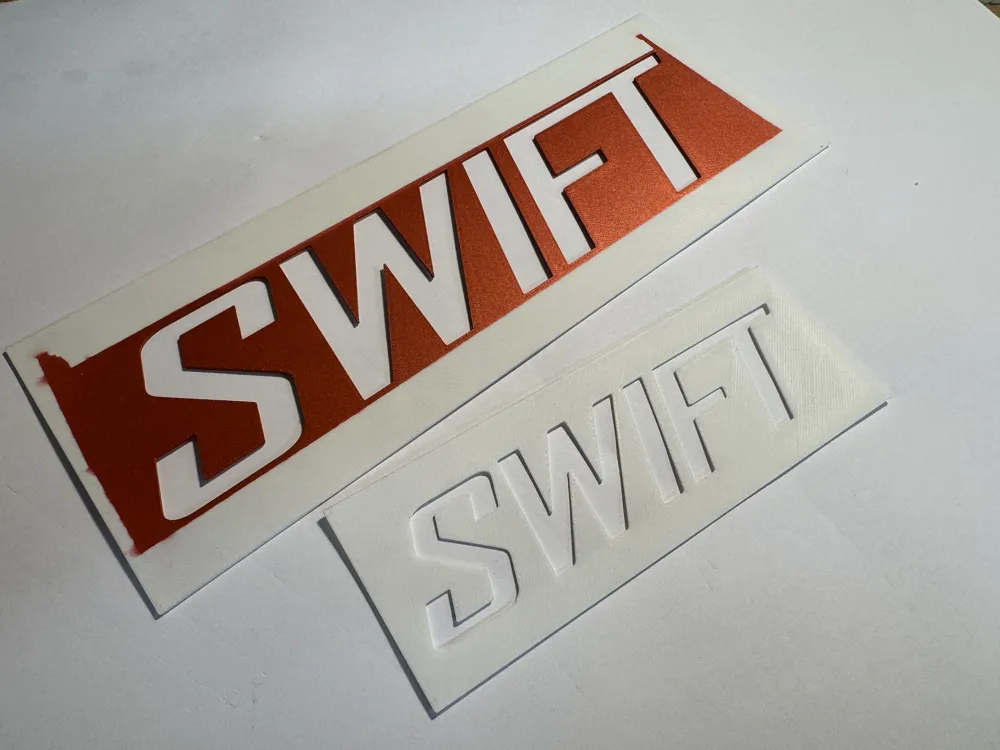 SWIFT Logo as Airbrush Stencil for Model Aircraft - Free 3D Print Model ...