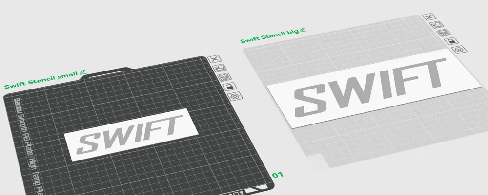 SWIFT Logo as Airbrush Stencil for Model Aircraft - Free 3D Print Model ...