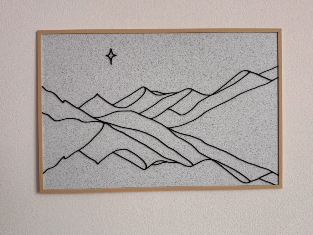 Simple line art wall decor by LumiArte MakerWorld: Download Free 3D Models