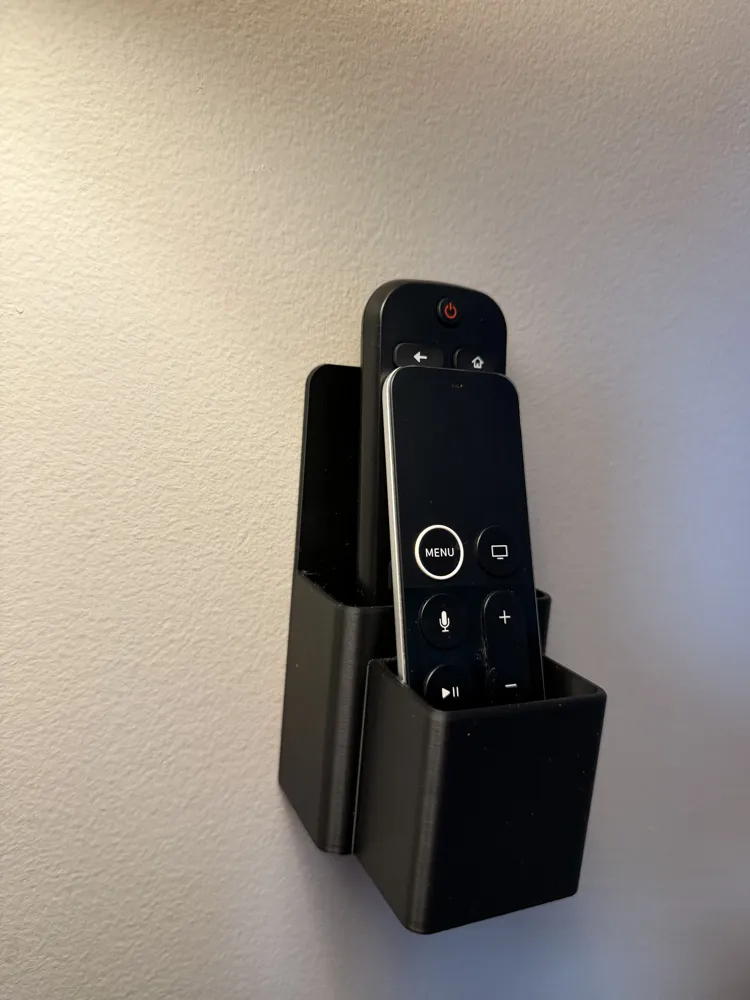 Remote Wall Caddy V1 - Fits Roku, Apple TV, ETC - Free 3D Print Model ...