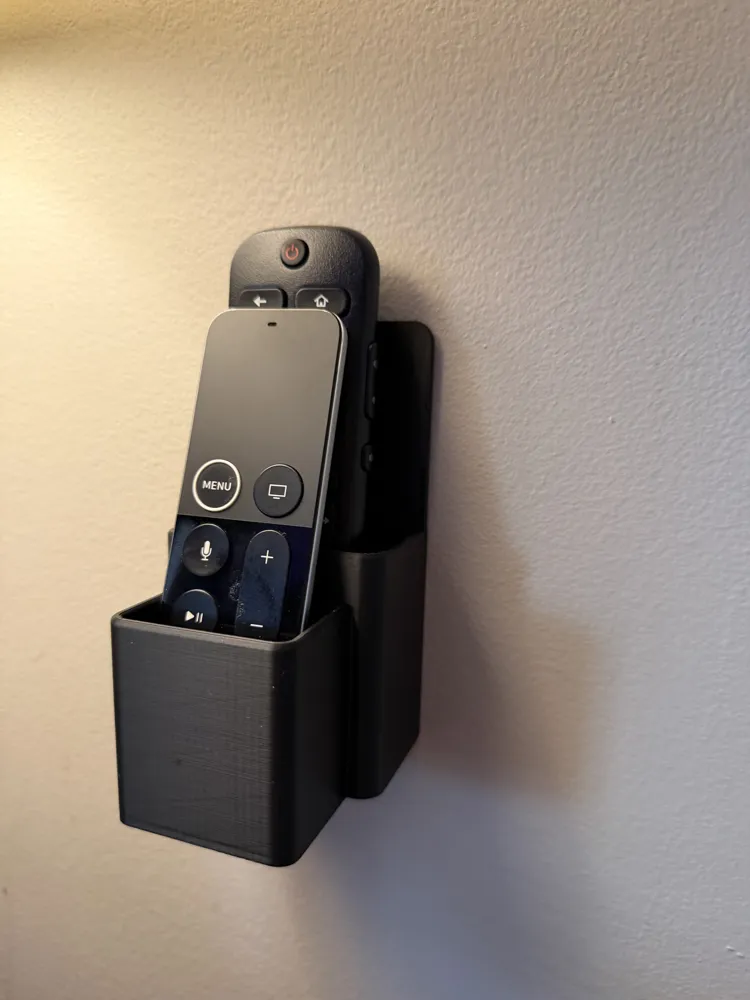 Remote Wall Caddy V1 - Fits Roku, Apple TV, ETC - Free 3D Print Model ...