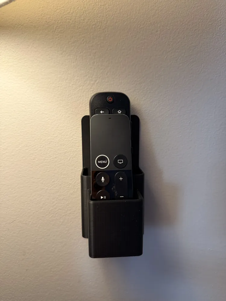 Remote Wall Caddy V1 - Fits Roku, Apple TV, ETC - Free 3D Print Model ...