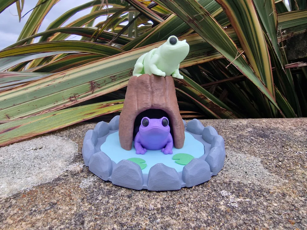 Tiny Pond Diorama - For ZOU3D Tiny Frog by 3DomSculpts MakerWorld ...