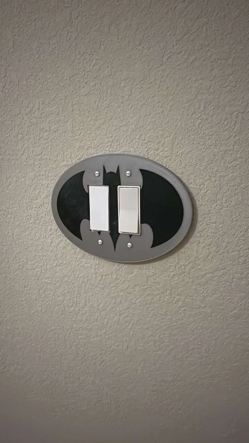 Batman Light Switch Cover No AMS Required by BlckStar - MakerWorld