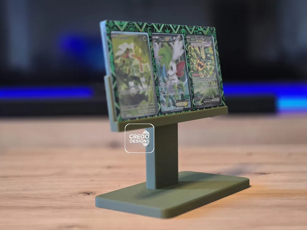 Pokémon Triple Card Holder Modern Display Stand - Free 3D Print Model ...
