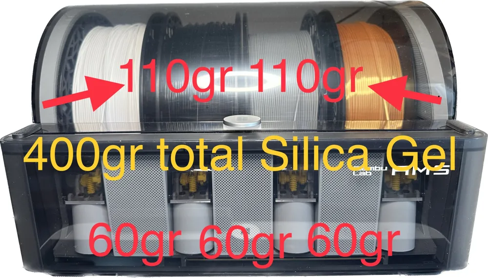 Bambu Lab AMS Desiccant / Silica Gel Container [EASY PRINT 01:20hr] by ...