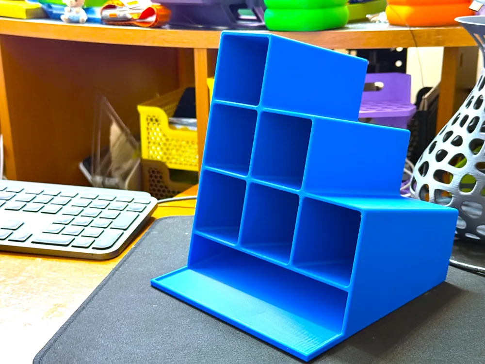 3,2,1 Tilted Compartment Desk Organizer by Eternity Labs - MakerWorld