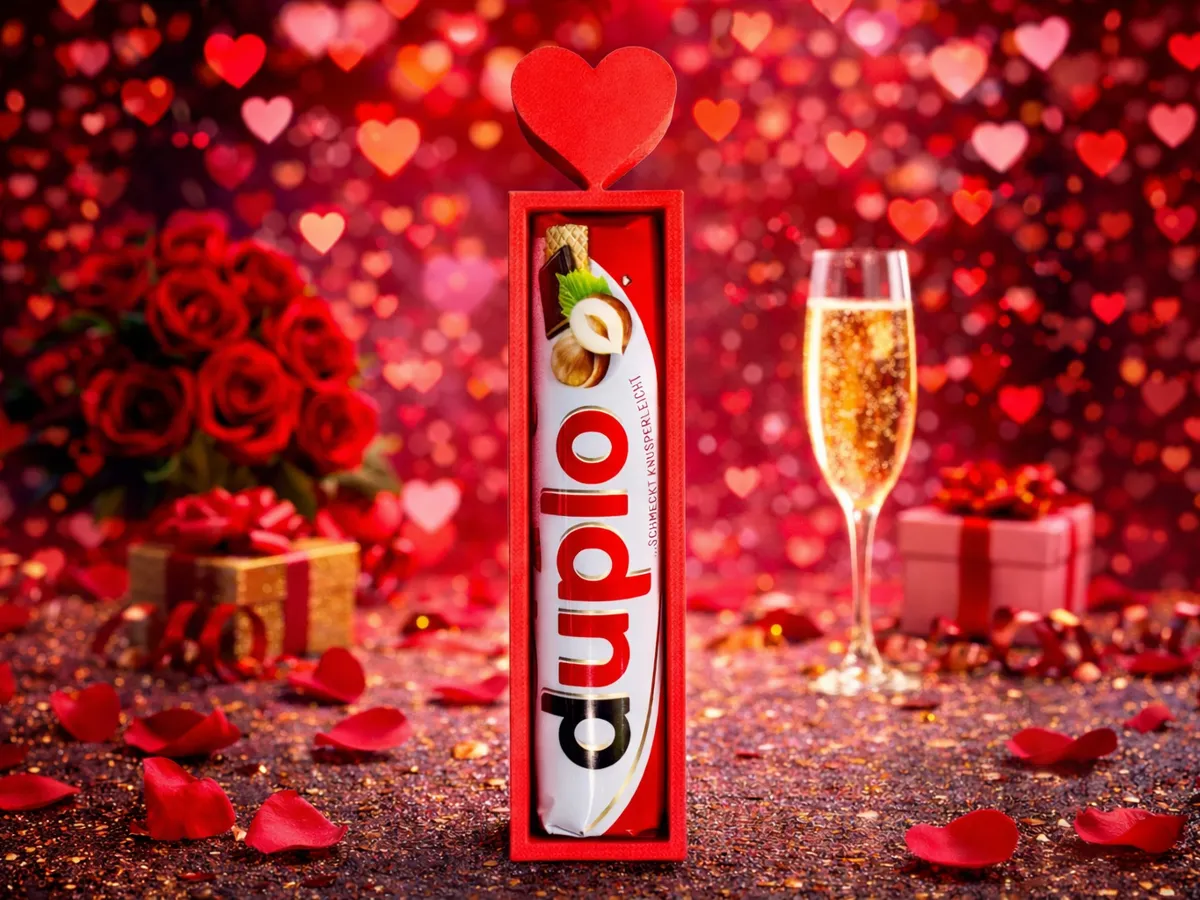 Chocolate Bar Holder with Heart (Duplo/Kinder) - Free 3D Print Model ...