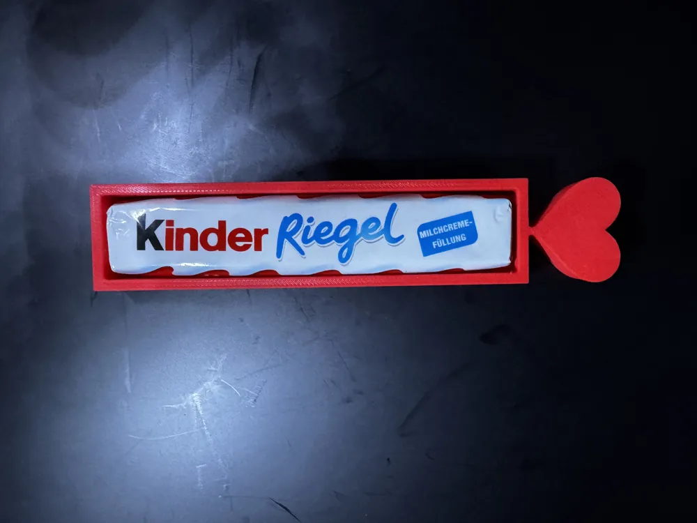 Chocolate Bar Holder with Heart (Duplo/Kinder) - Free 3D Print Model ...