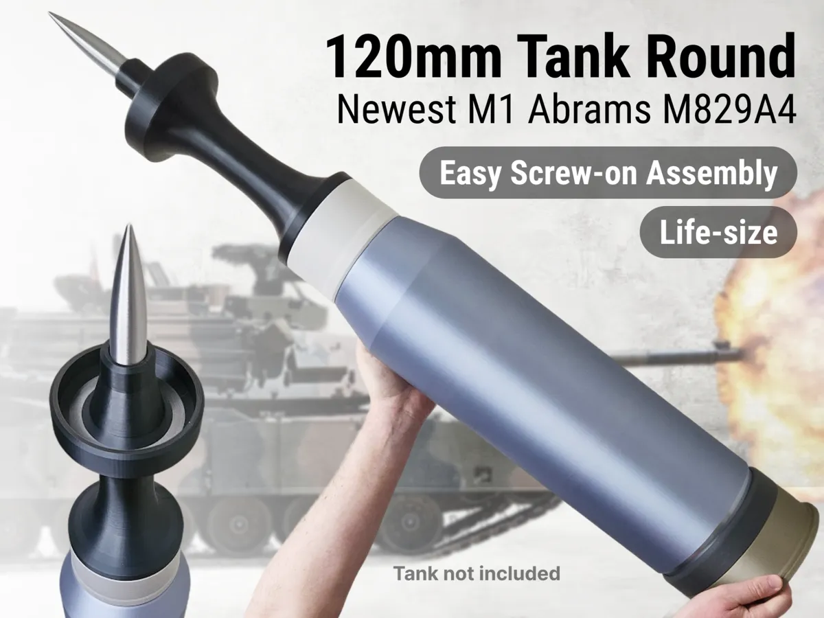 Life-size Tank Round | Newest US & NATO M829A4 - Free 3D Print Model ...