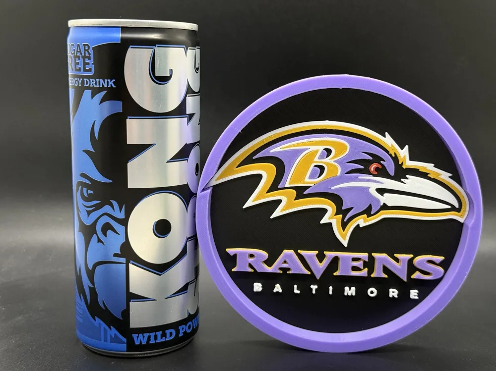 Baltimore Ravens Coaster by ruBBeLdieKaTz MakerWorld: Download Free 3D ...