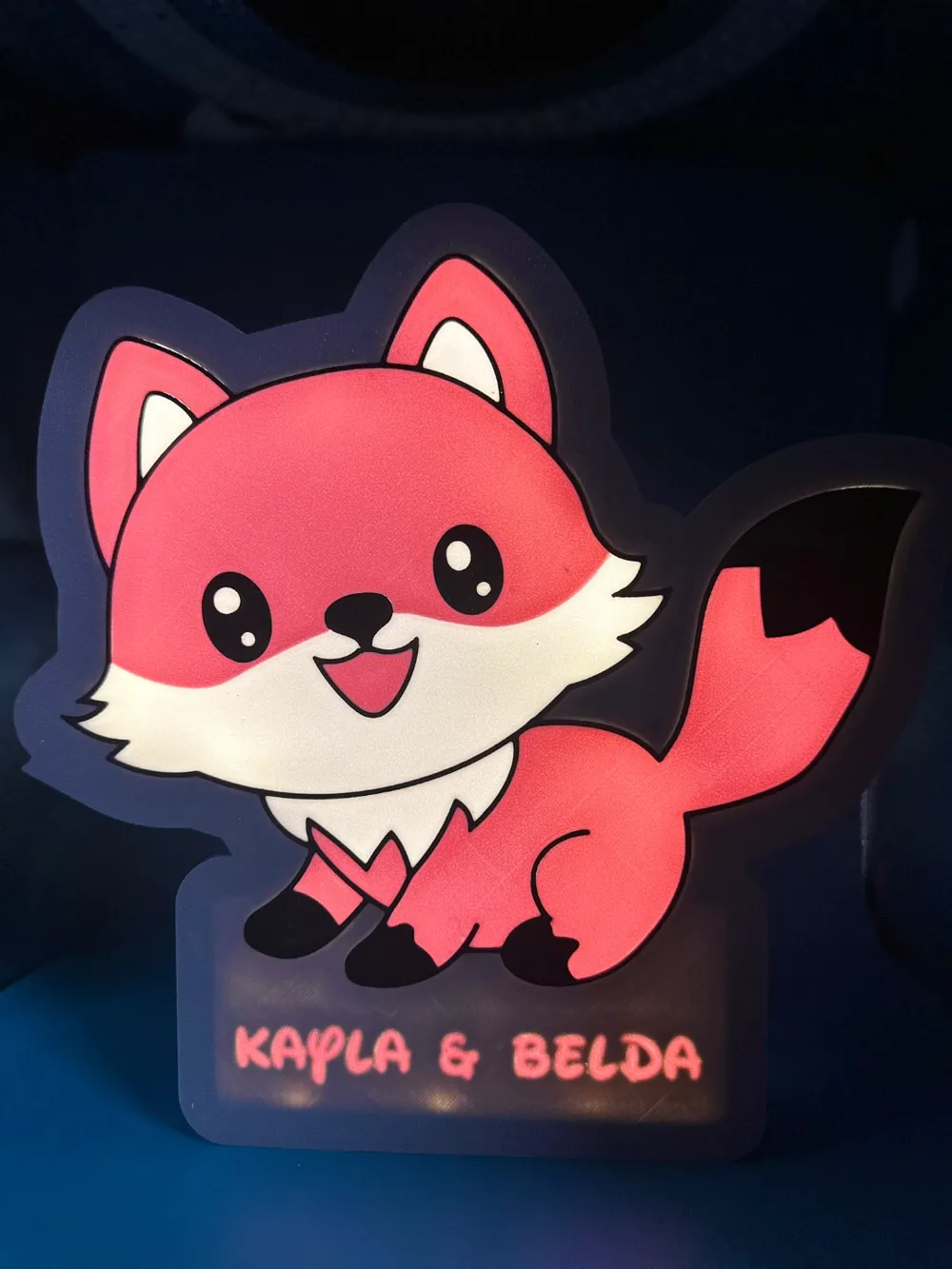 Cute Fox Lightbox by Auro2k - MakerWorld