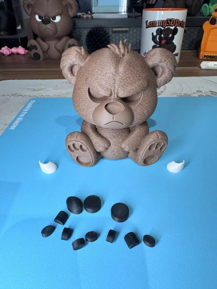 The Grumpy Bear - No AMS - Multi-part by Lemmy3DPrint MakerWorld ...
