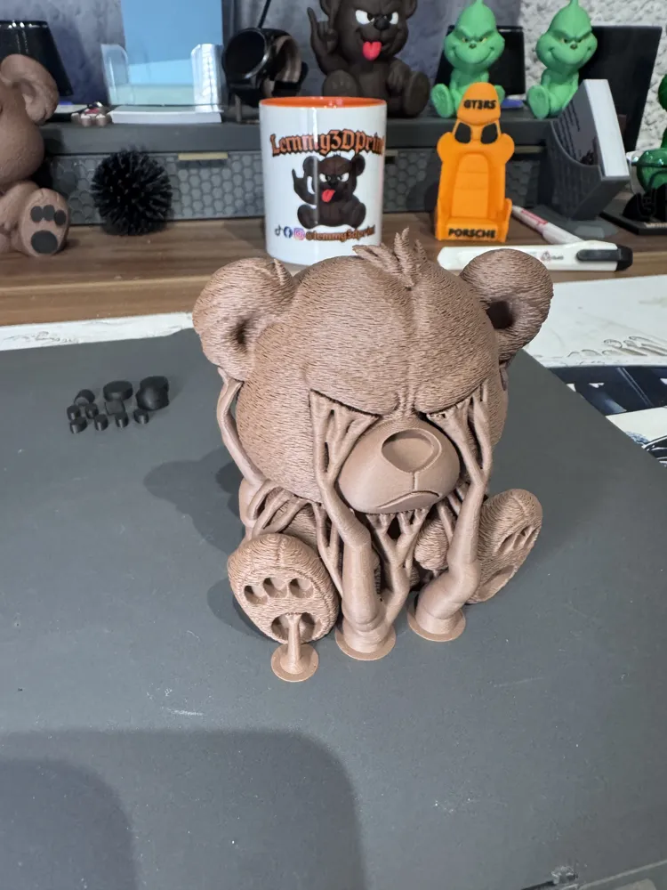 The Grumpy Bear - No AMS - Multi-part - Free 3D Print Model - MakerWorld