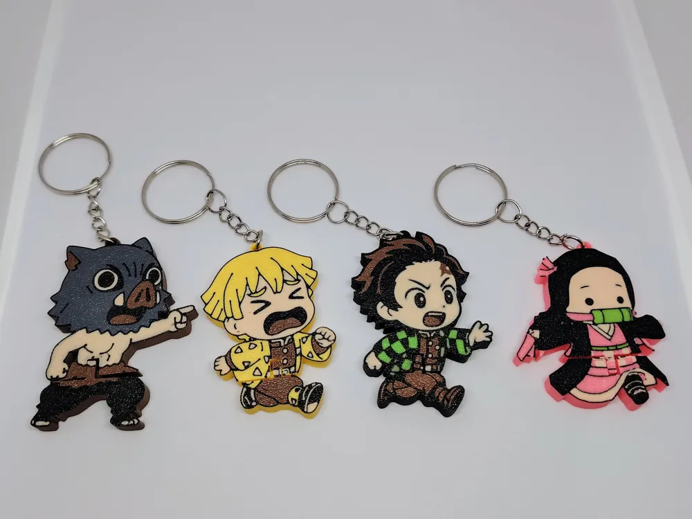 Demon Slayer - Inosuke Chibi Flexi Keychain - Free 3D Print Model ...
