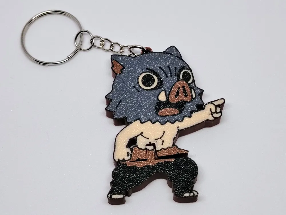 Demon Slayer - Inosuke Chibi Flexi Keychain by Boklogs MakerWorld ...