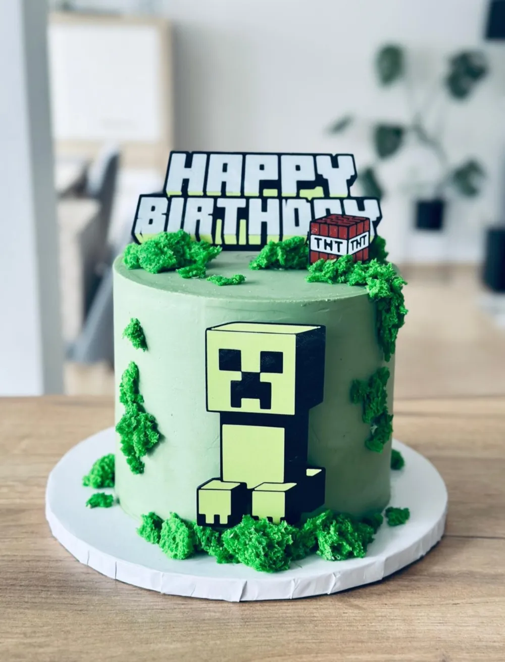 Minecraft Cake Topper – Happy Birthday - Free 3D Print Model - MakerWorld