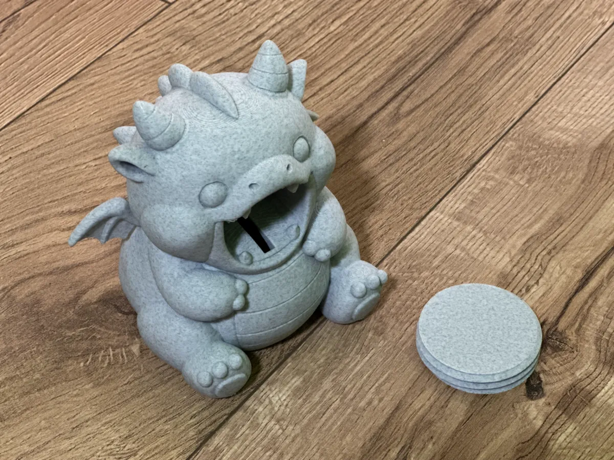 Cute Dragon piggy bank adorable coin safe - Free 3D Print Model ...