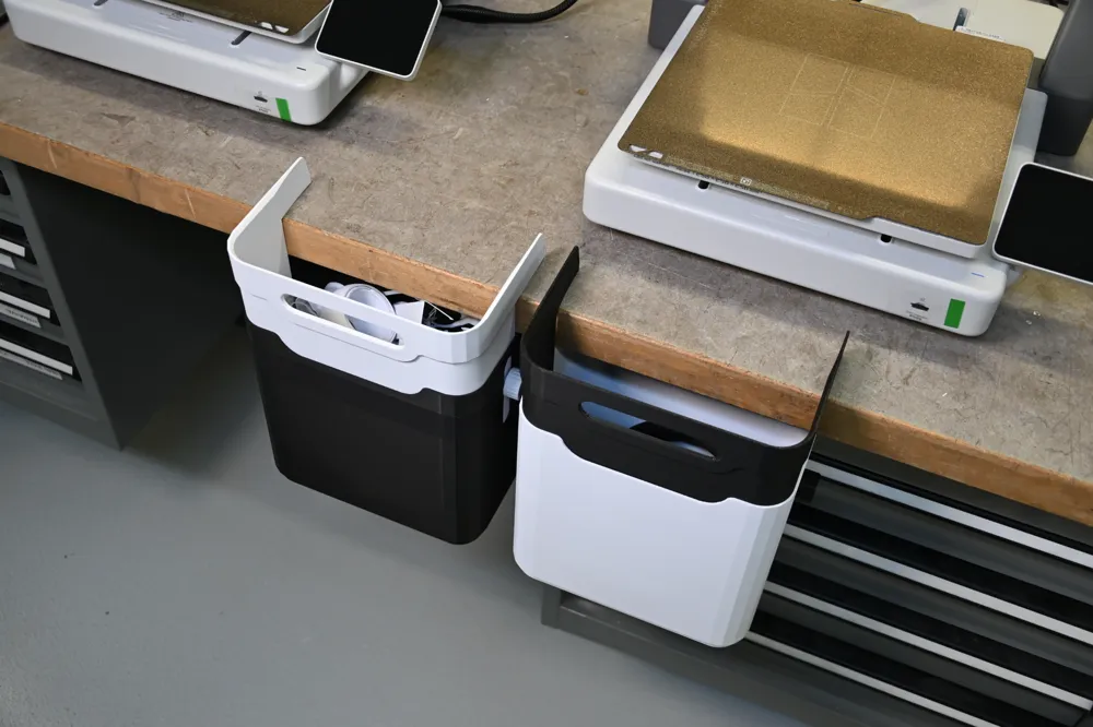 Clamp-On Desk Bin by CALLE MakerWorld: Download Free 3D Models