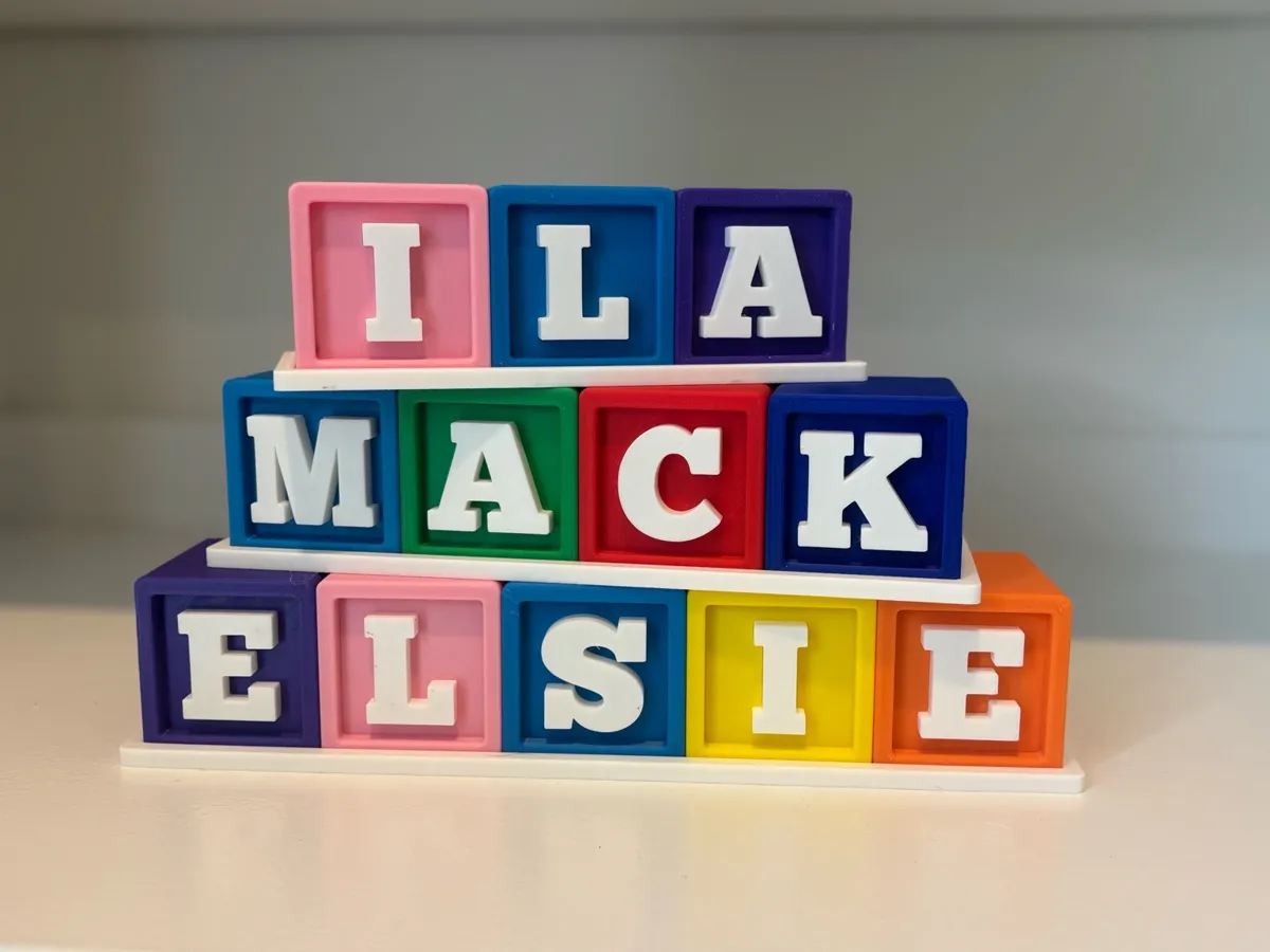 Bloques de Alfabeto Impresos en 3D Personalizados con Bandeja por ...