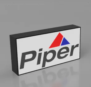 Piper Aircraft Logo Lightbox by J_R - MakerWorld
