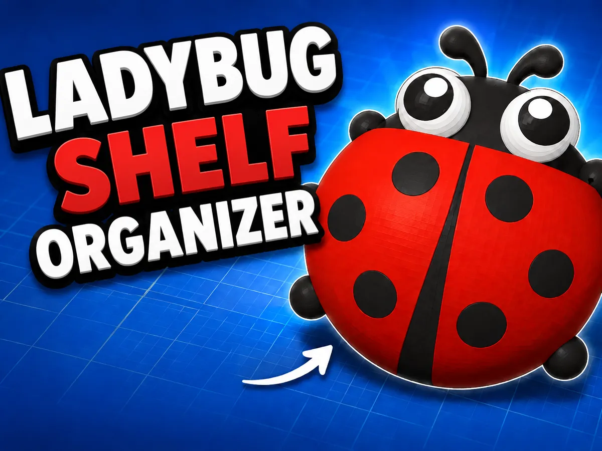 Ladybug Shelf Organizer - Free 3D Print Model - MakerWorld