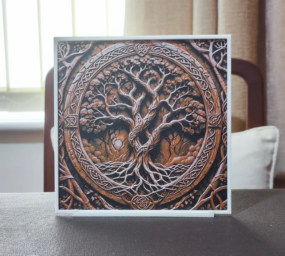 Wood Carving Tree Of Life - HueForge 3 Color - Free 3D Print Model ...