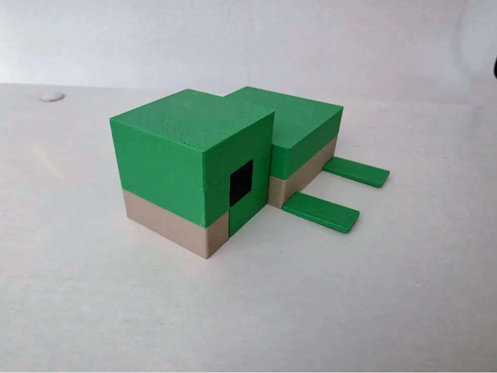 Baby Turtle Minecraft Tiny Takeover - NO AMS/GLUE - Free 3D Print Model ...