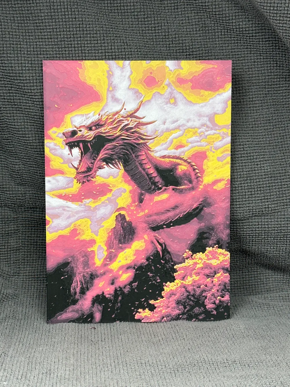 Red Fire Dragon (Hueforge) by hlrcreations - MakerWorld