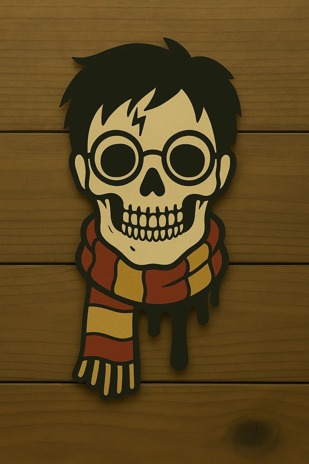 Arte de pared de calavera derretida de Harry Potter por 3DPrintsForYou MakerWorld: Descarga ...